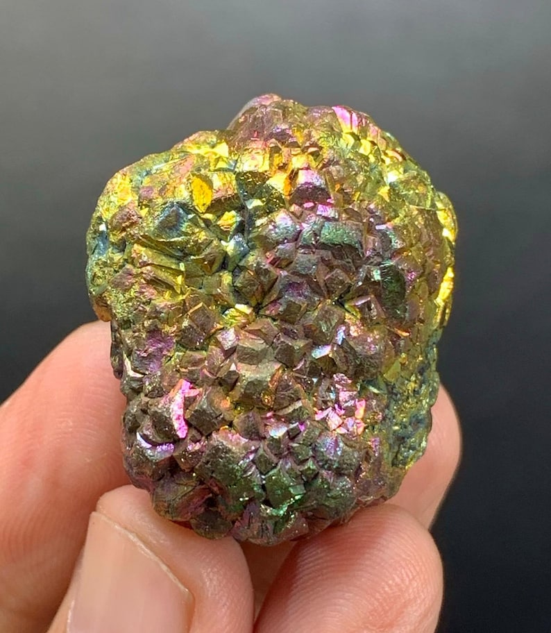 Natural Rainbow Pyrite Crystal From Manshera Makoal Gali Mine Pakistan ...