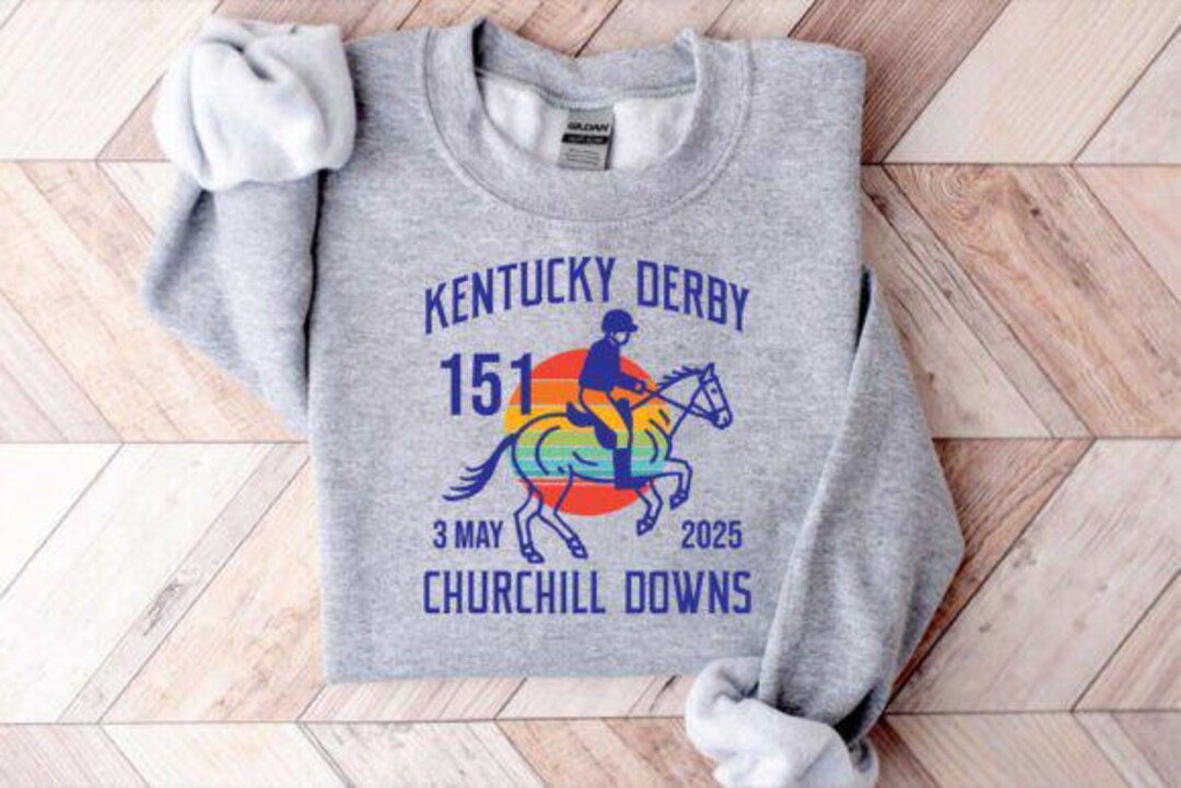 Kentucky Derby 151 - Retro Sunset Horse Racing Digital Design ...