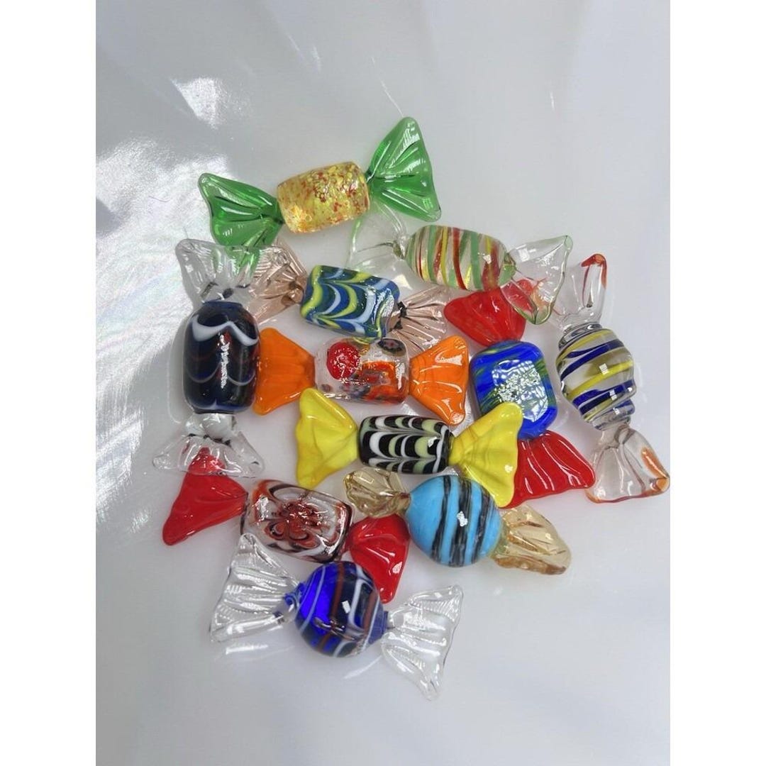 Vintage Hand Blown Glass Candy Pieces, Murano Style, Set of 11 - Etsy