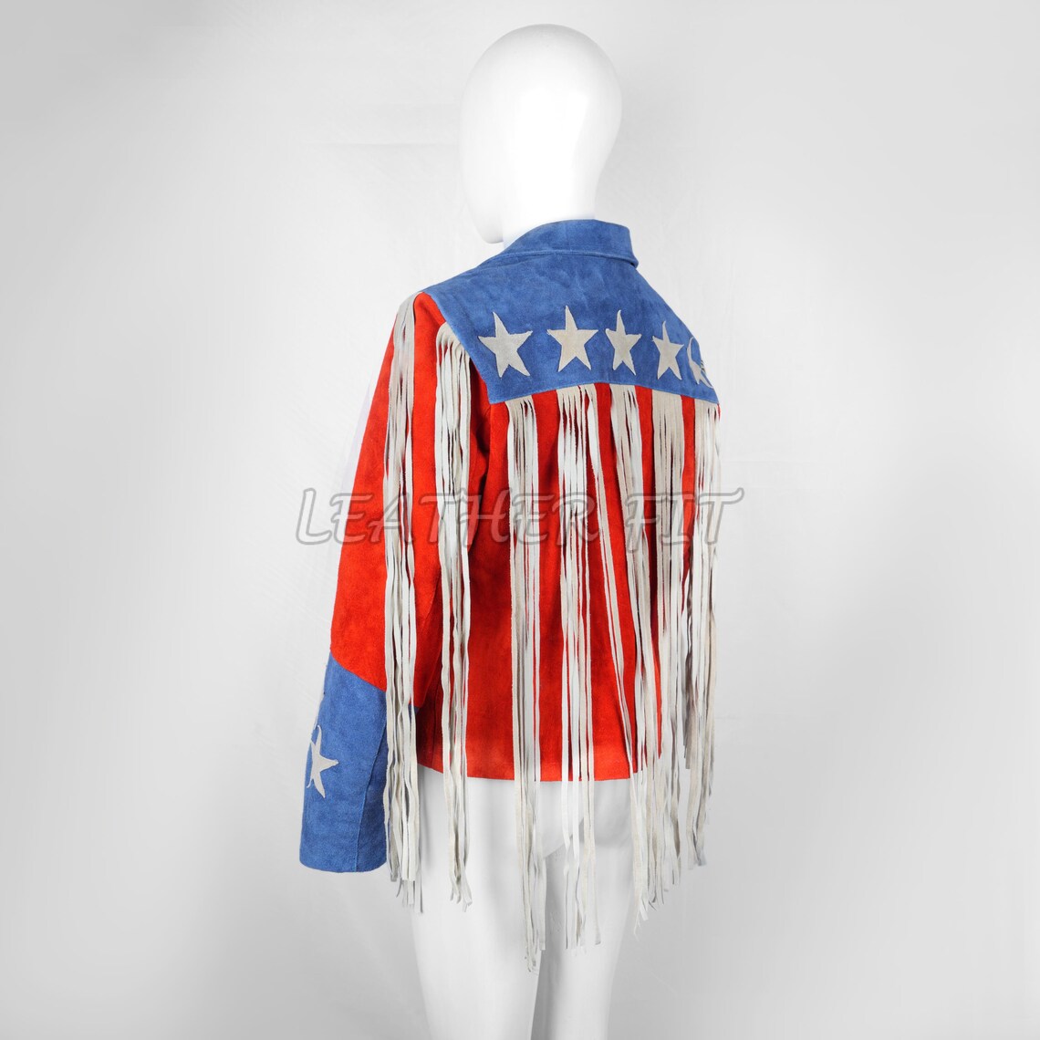 American Flag Suede Fringe Jacket: Western Cowgirl Style - Etsy