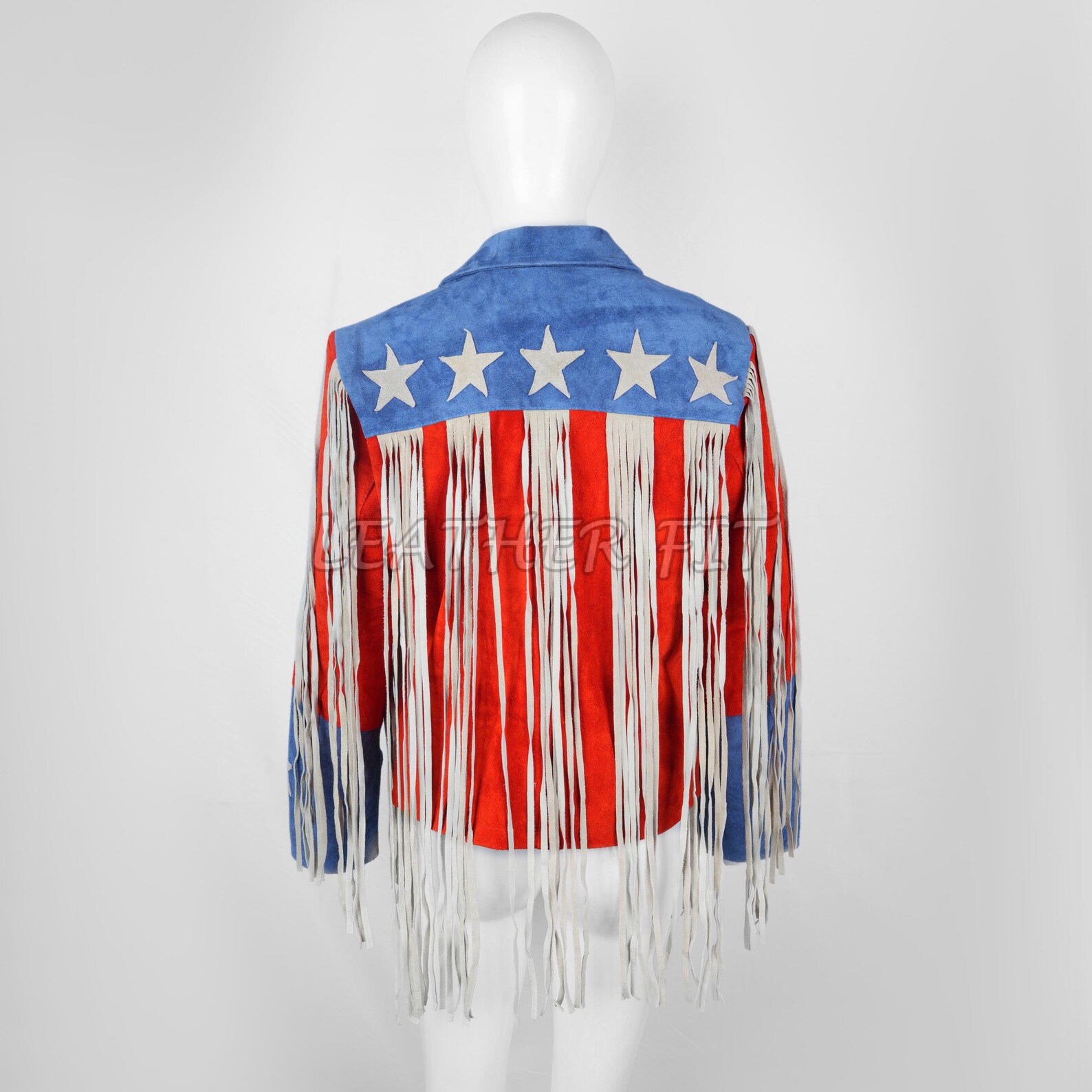 American Flag Suede Fringe Jacket: Western Cowgirl Style - Etsy