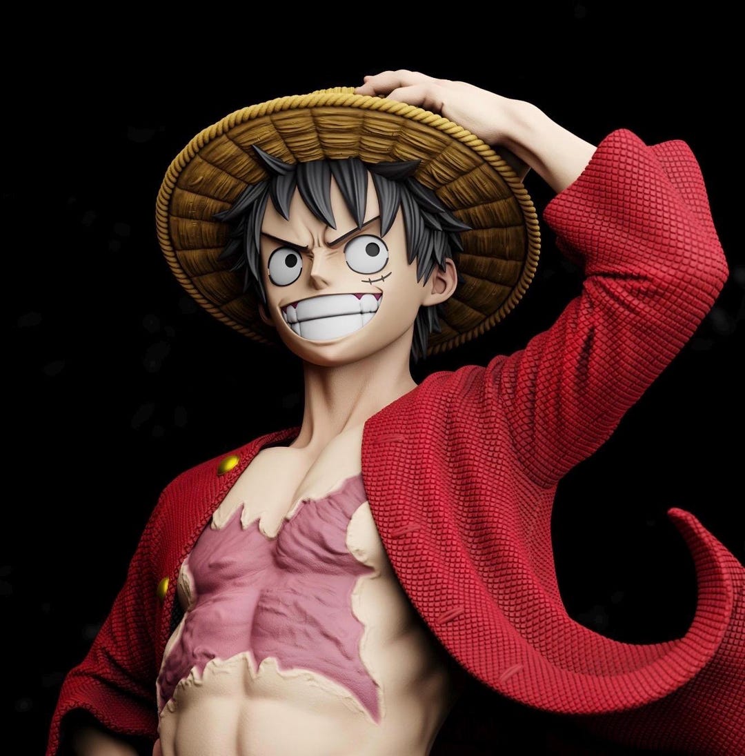 Fearless Pirate Hero Anime Sculpture – Hand Painted 24K Detail Iconic ...