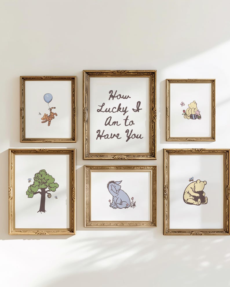 Winnie the Pooh Prints Classic Nursery Decor Vintage Art Print Gallery ...