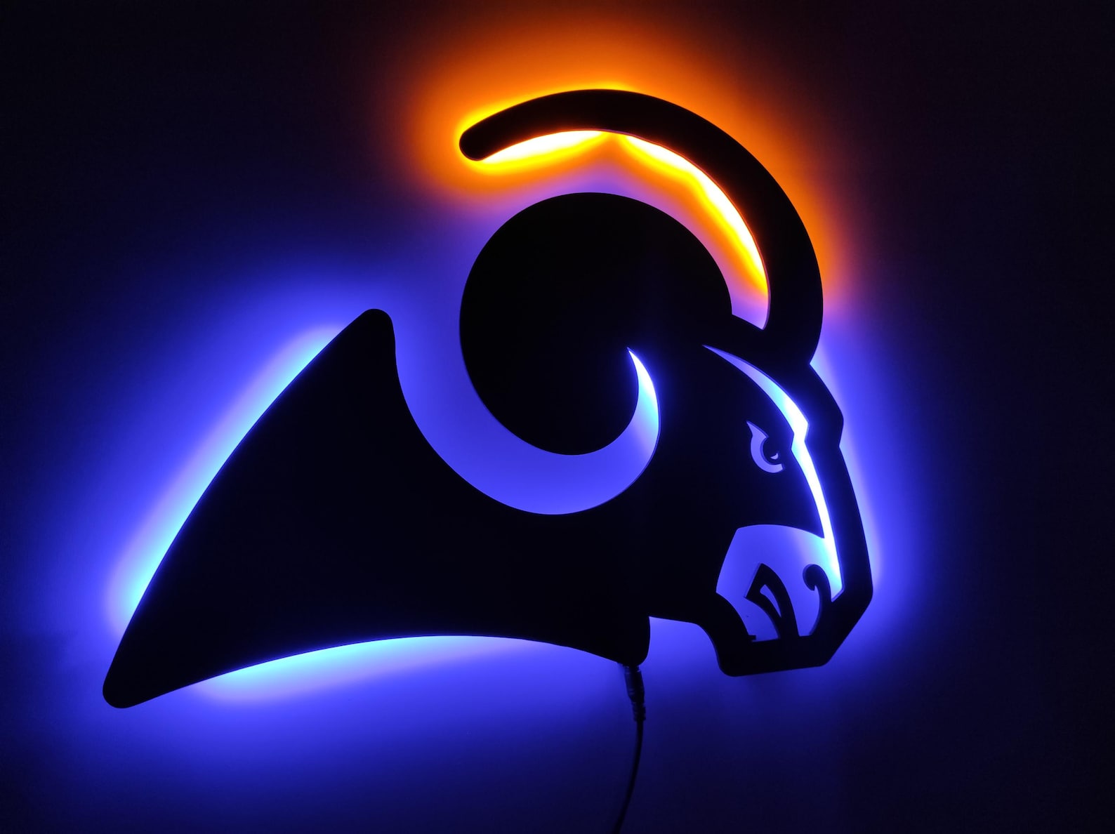Los Angeles Rams LED Neon Wall Sign Wall Decor Man Cave Fathers Day ...