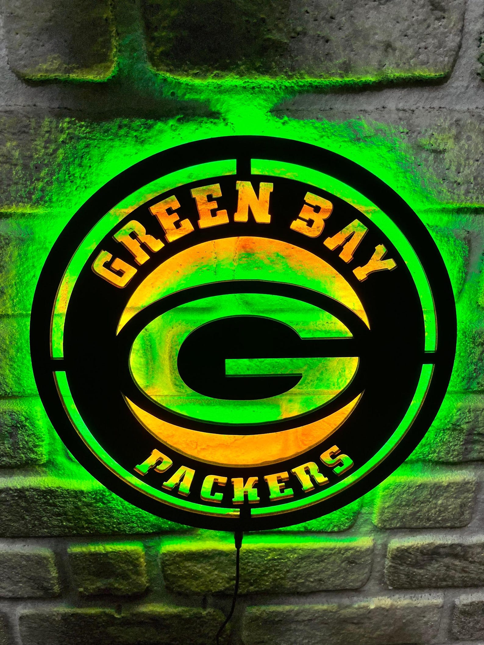 Green Bay G Packers Lighted Wall Decor,home Sign,man Cave Gifts ...