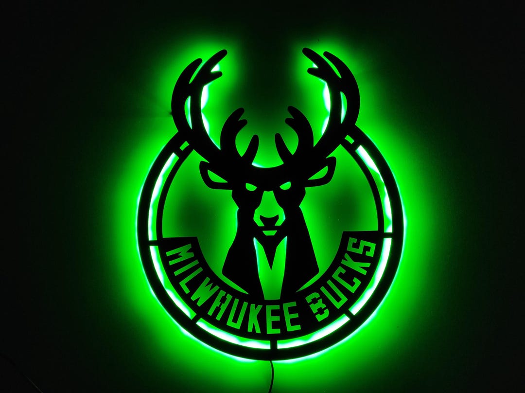 Handmade Milwaukee Bucks Lighted Wall Decor, NBA Team Sign - Etsy