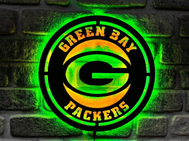 Green Bay G Packers Lighted Wall Decor,home Sign,man Cave Gifts ...