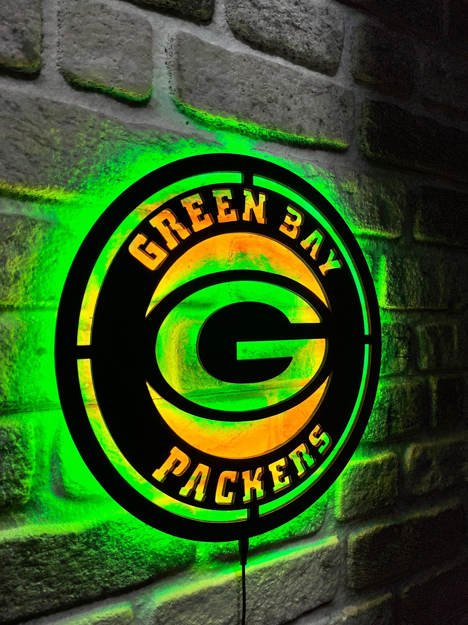 Green Bay G Packers Lighted Wall Decor,home Sign,man Cave Gifts ...