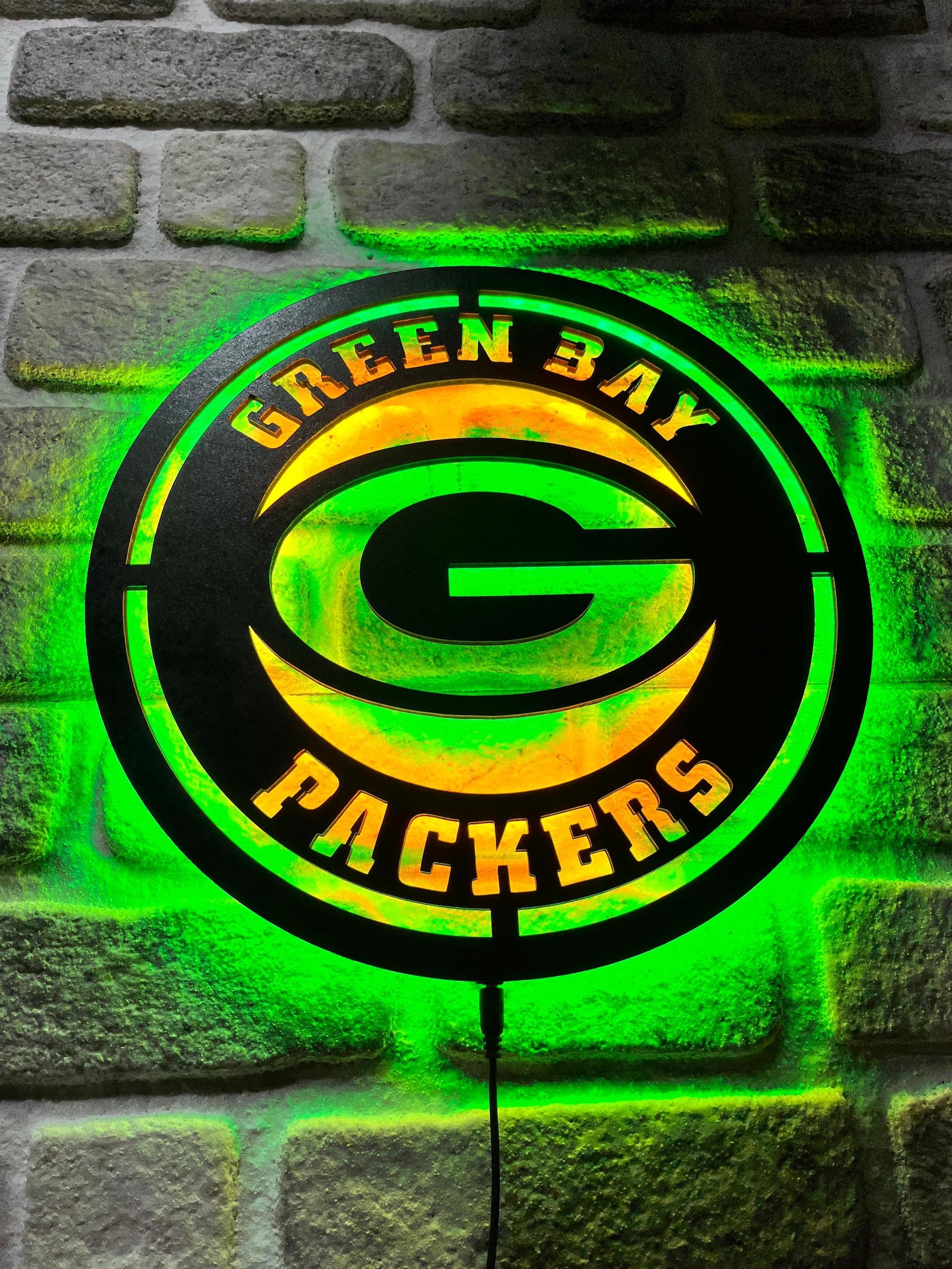 Green Bay G Packers Lighted Wall Decor,home Sign,man Cave Gifts ...