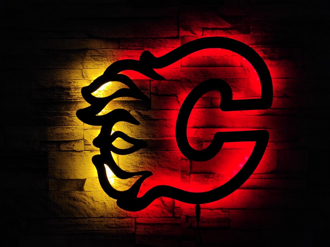 Calgary Flames Fan Art Wall Decor Fan Gift Christmas Gift Man Cave - Etsy