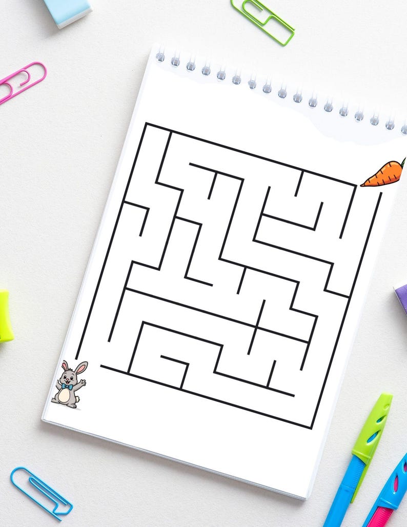 Kids Maze Worksheets • 10-pack Printable Activities - Etsy