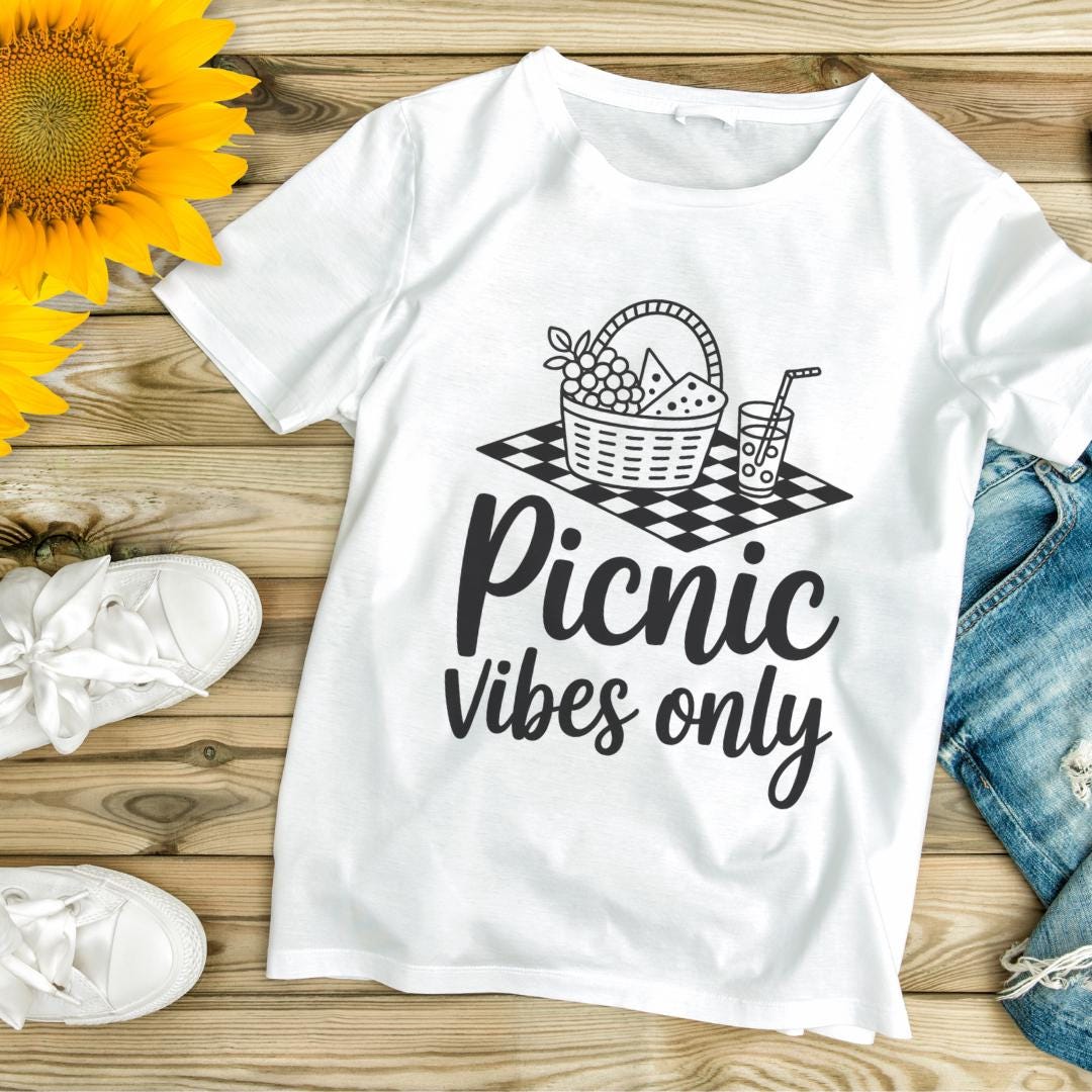 Summer Fun SVG File Picnic Vibes for Cricut Machines, Easy to Weed ...