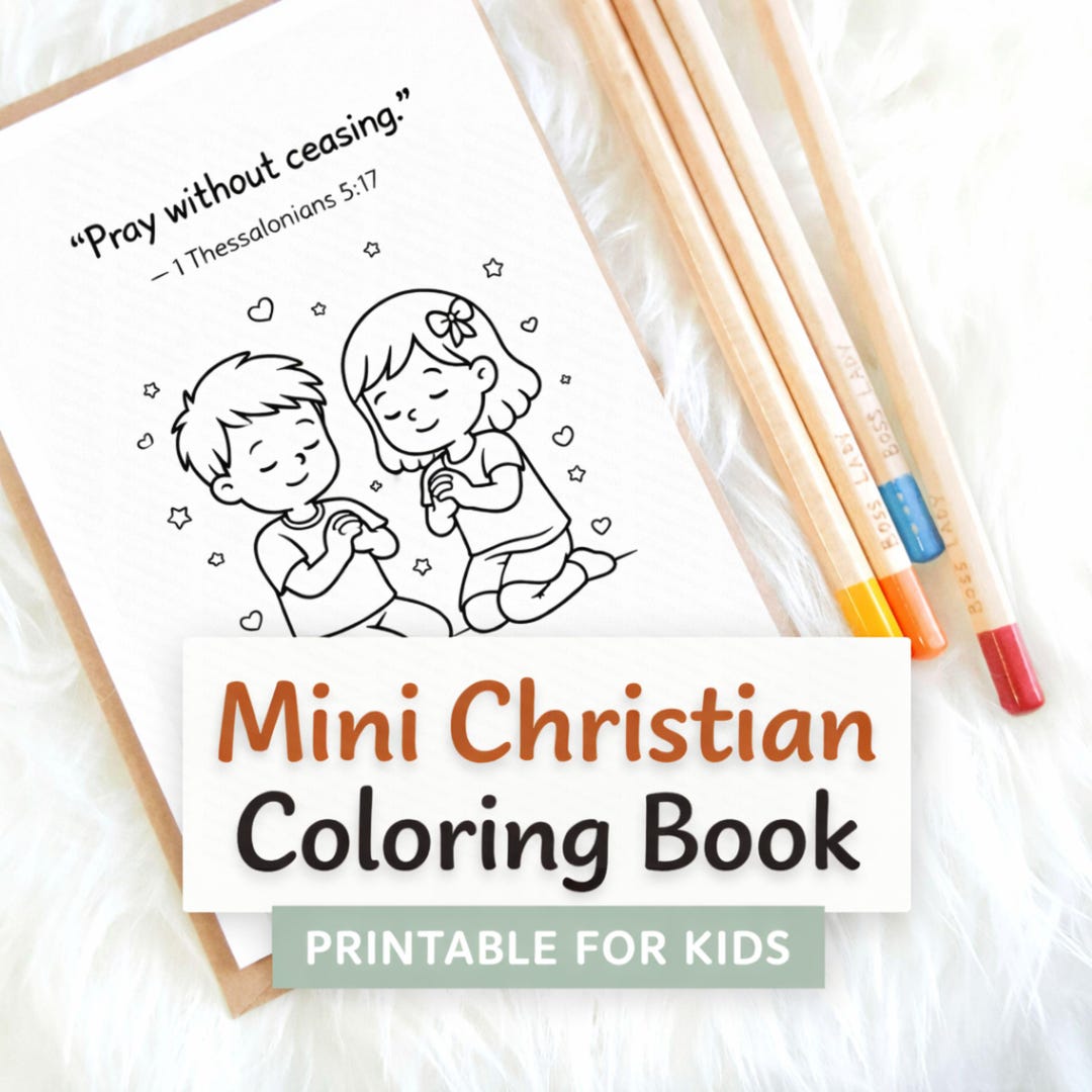Christian Coloring Book for Kids | Bible Verse Coloring Pages | Mini ...