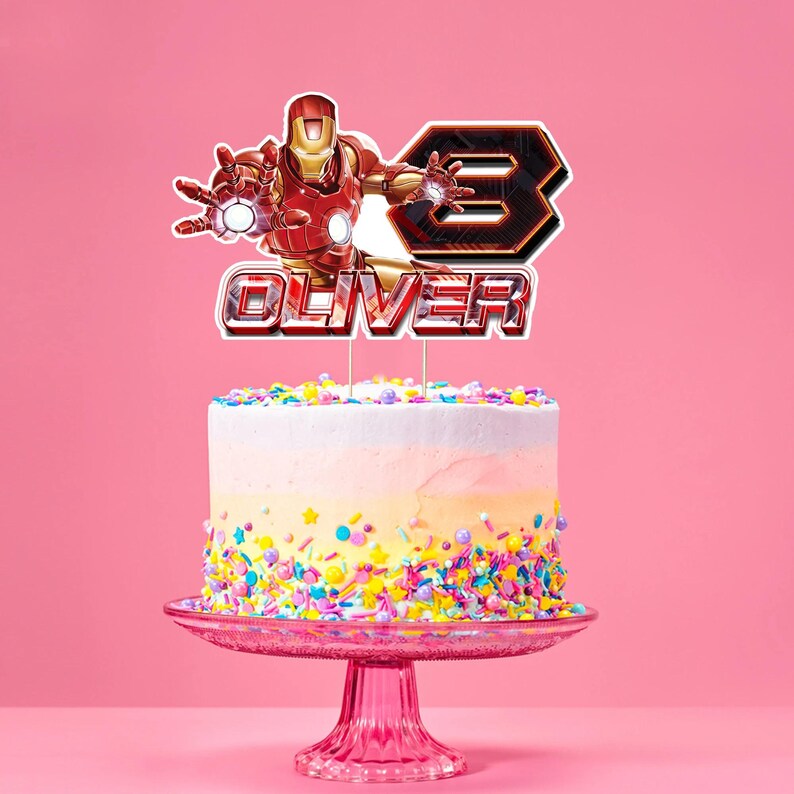 Printable Ironman Cake Topper, Ironman Birthday Party Cake Topper ...