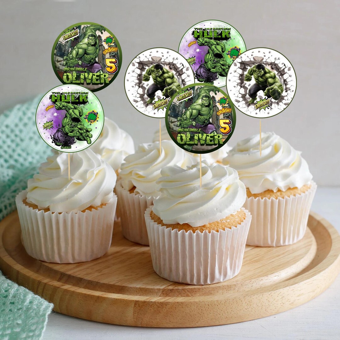 Hulk Round Cake Topper, Hulk Birthday Round Cake Topper, Printable Hulk ...