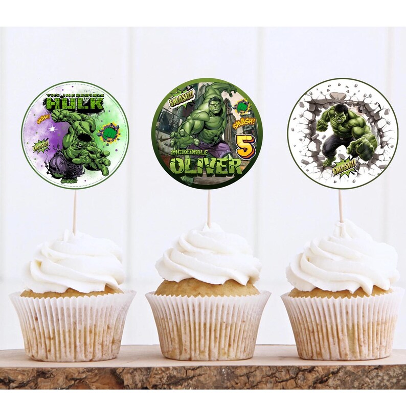 Hulk Round Cake Topper, Hulk Birthday Round Cake Topper, Printable Hulk ...