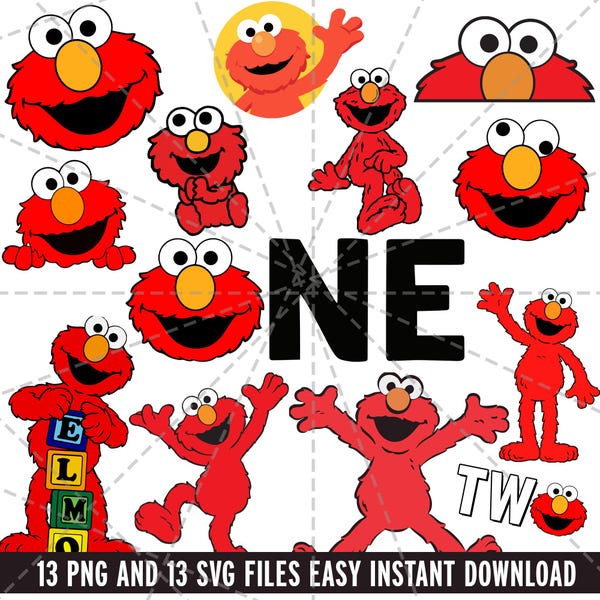 Elmo Svg - Etsy