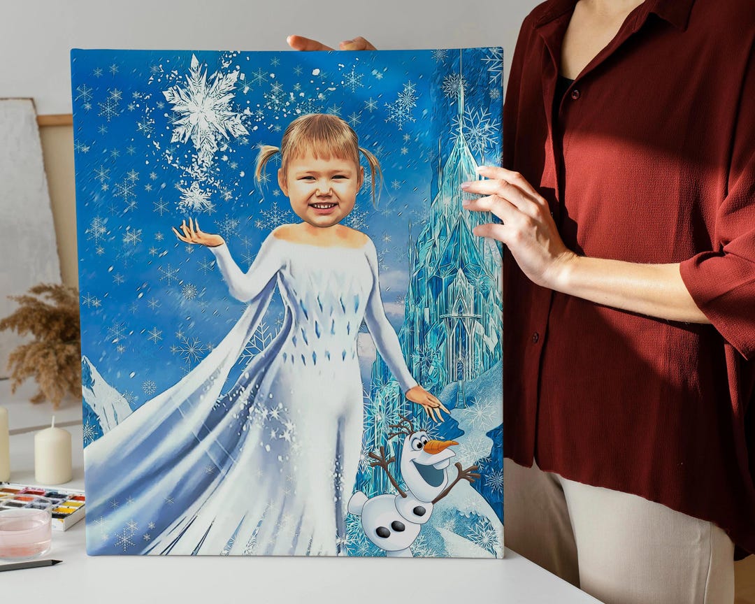 Frozen Elsa Princess Custom Portrait, Get Your Own Queen Elsa Portrait ...