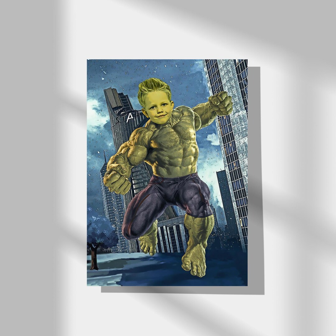 Hulk Custom Portrait, Get Your Own Hulk Portrait From Your Photo ...