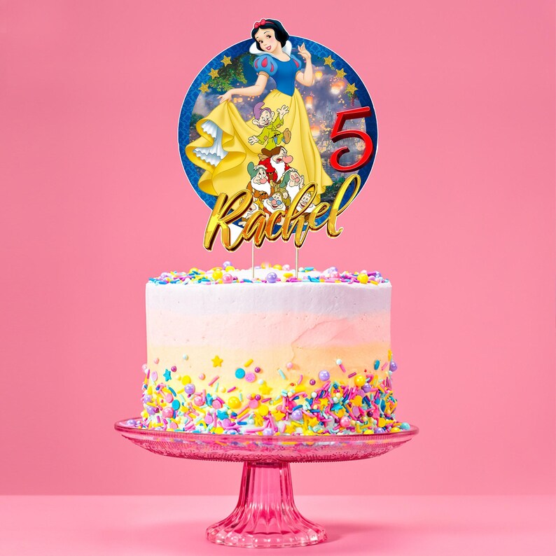 Printable Snow White Cake Topper ,princess Snow White Birthday Party ...