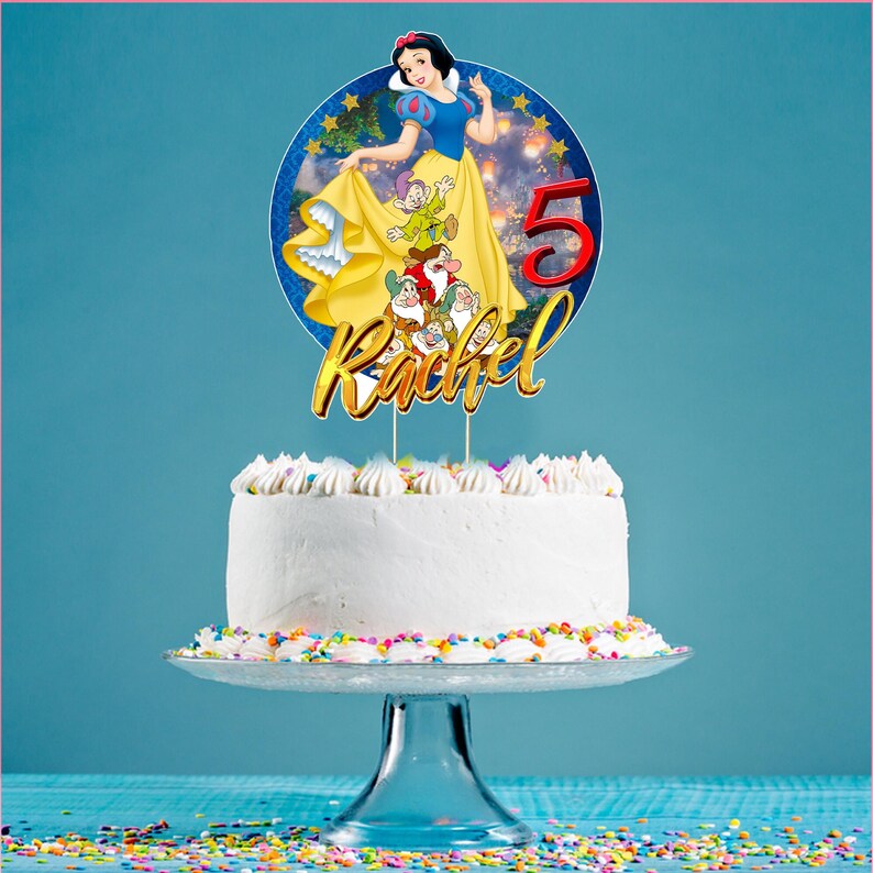 Printable Snow White Cake Topper ,princess Snow White Birthday Party ...