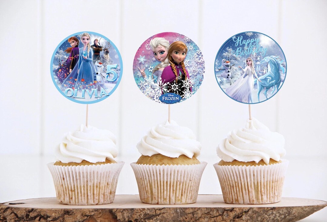 Frozen Cupcake Toppers Frozen Cake Topper Elsa Cupcake Toppers Frozen ...