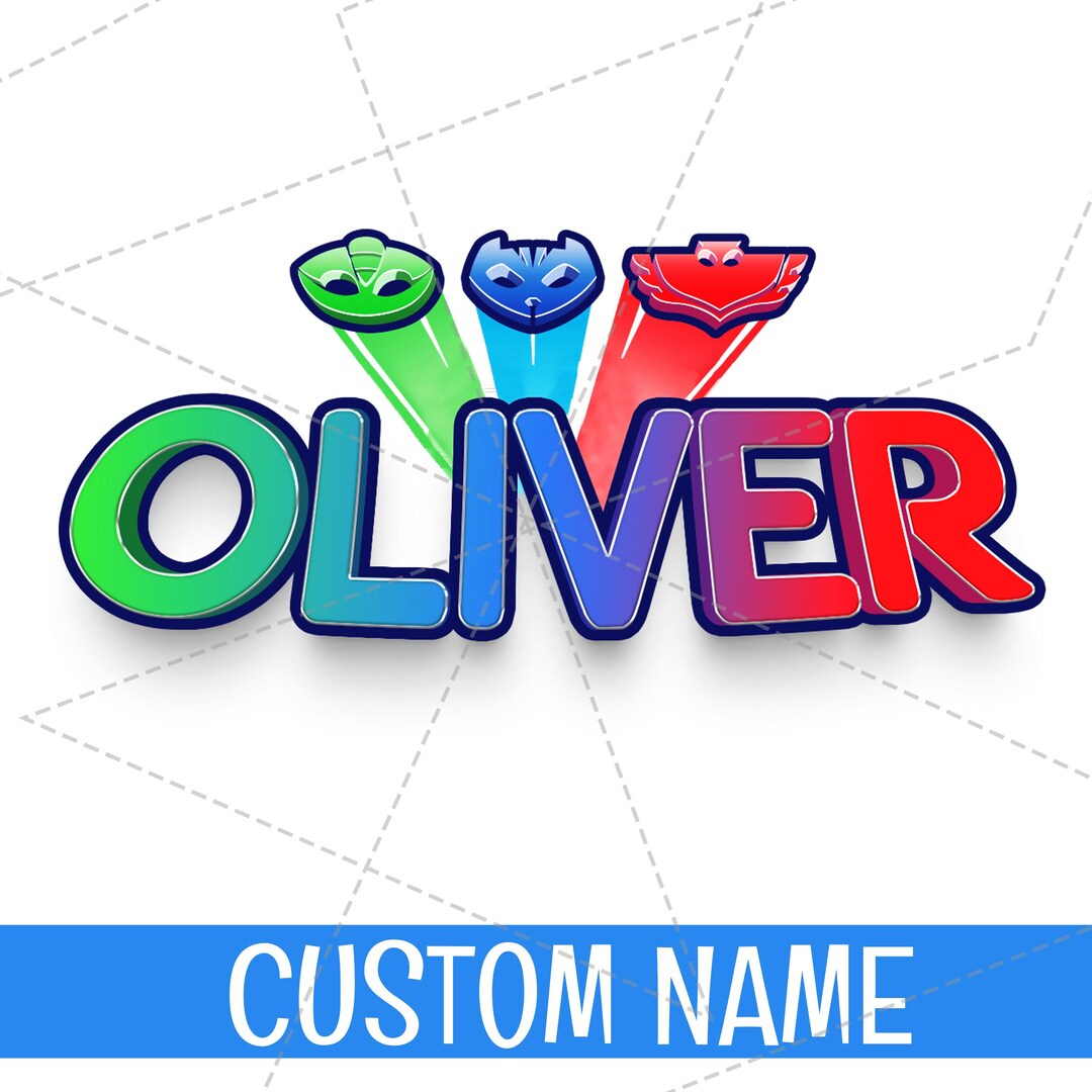 Logo PJM - Logo Digital File, Personalized, Kids PJM Party Decor, PJM ...