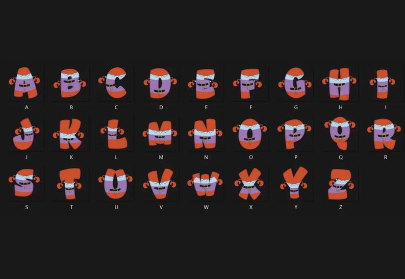 Square Shorts Alphabet PNG Font Bundle, Square Shorts Character Letters ...