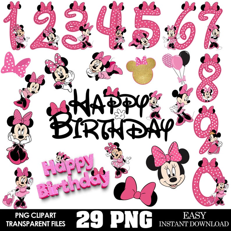 29 Pink Minnie Mouse PNG Cliparts, Circut,29 Pink Minnie Mouse PNG ...