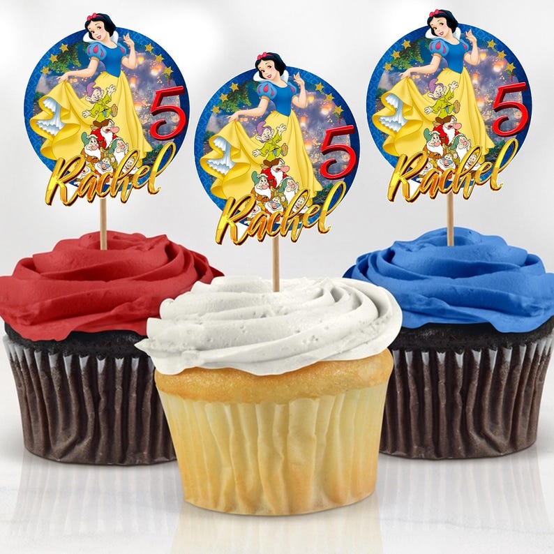 Printable Snow White Cake Topper ,princess Snow White Birthday Party ...