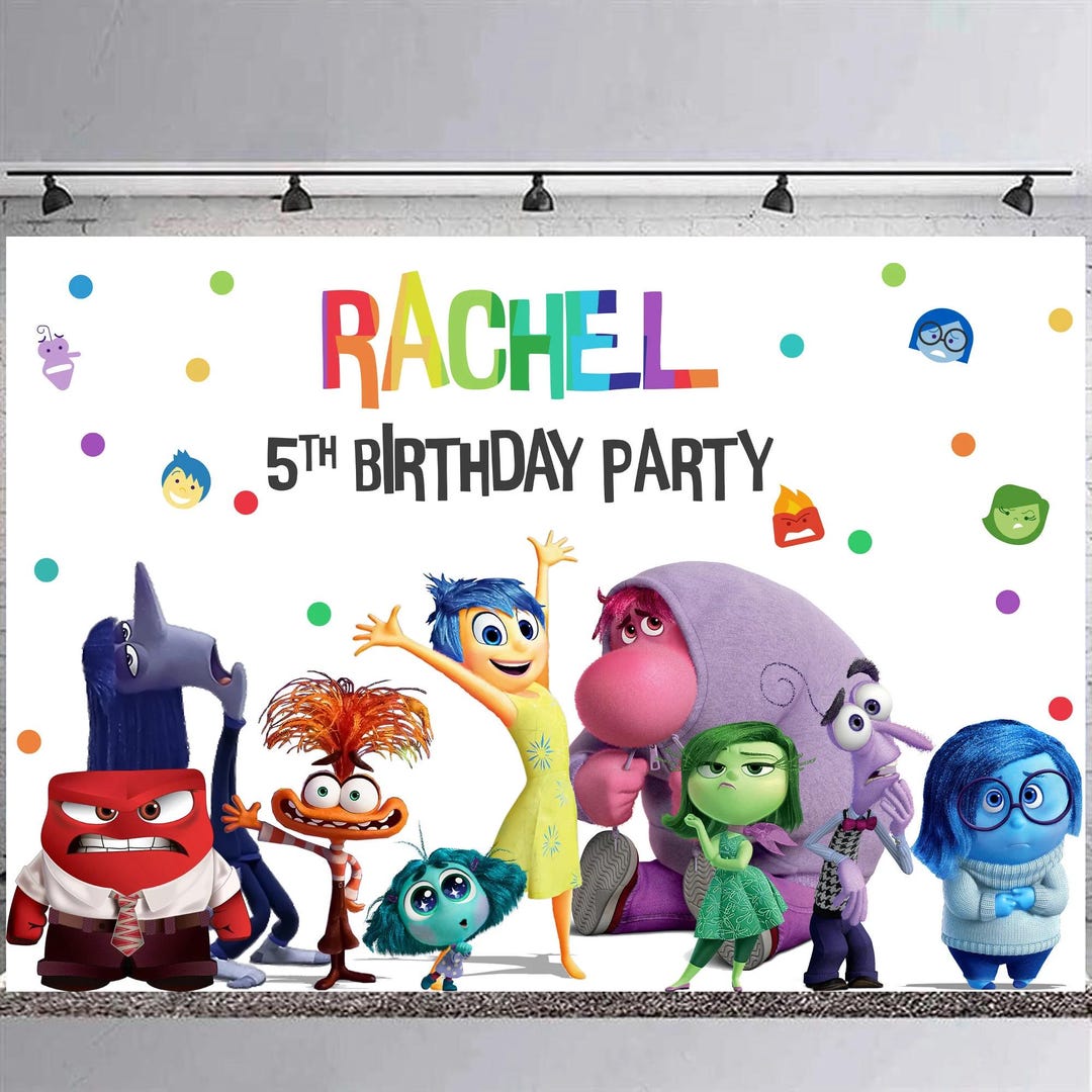 Inside Out 2 Custom Birthday Banner, Inside Out 2 Personalized Birthday ...