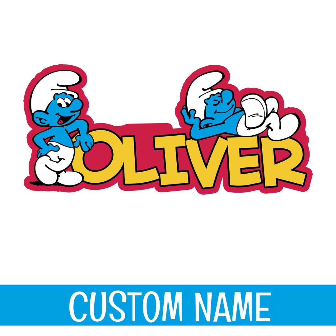 Smurfs Custom Name Logo - Baby Personalized Smurfs Name Logo ...