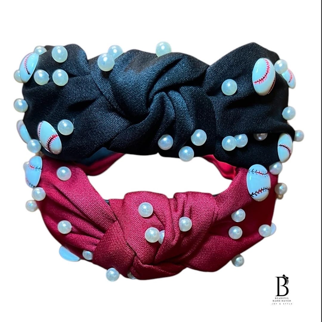 Baseball Theme Sport Womens Knot Headbands Summer - Etsy