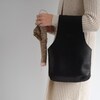 Brown Leather Knitting Bag, Leather Bag for Knitting or Crochet, Yarn ...