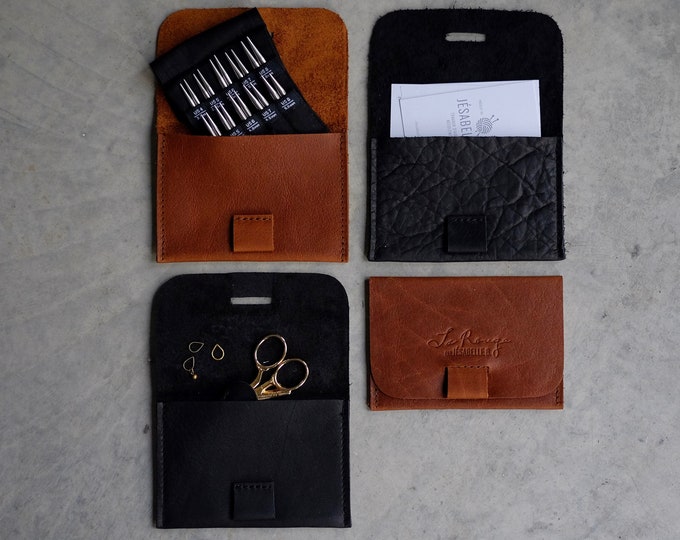 Leather Mini Case, Shorties Leather Case, Little Brother Case in Brown ...