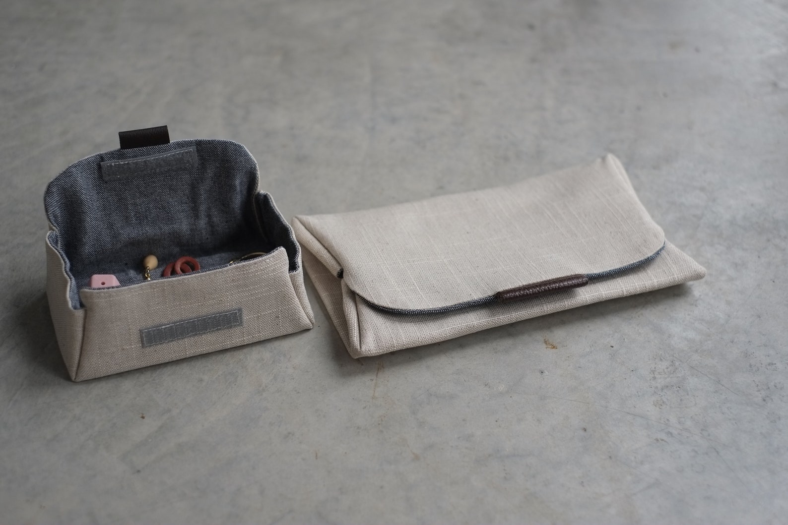 Beige Linen Notions Case, Scissor Case, Accessory Case, Small or Big ...