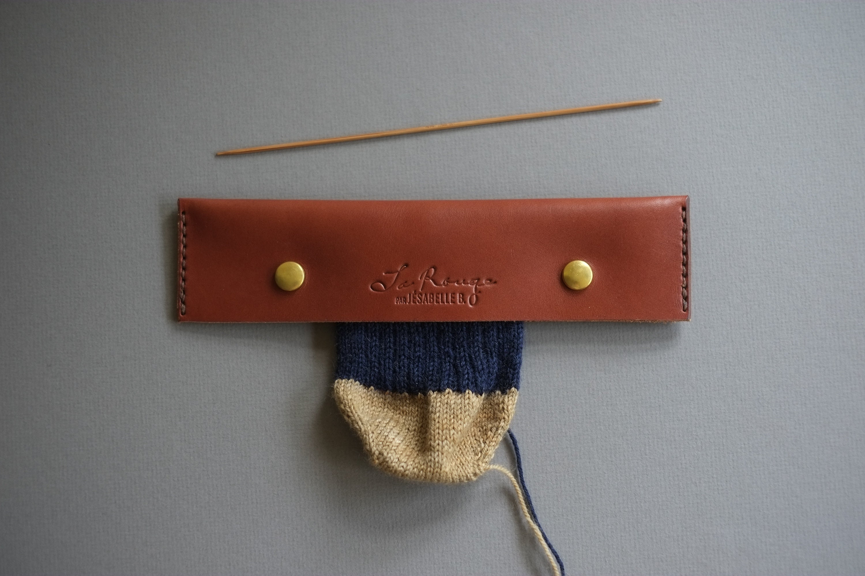 Leather DPN Cozy Brown Leather Needle Case Knitting Needle - Etsy