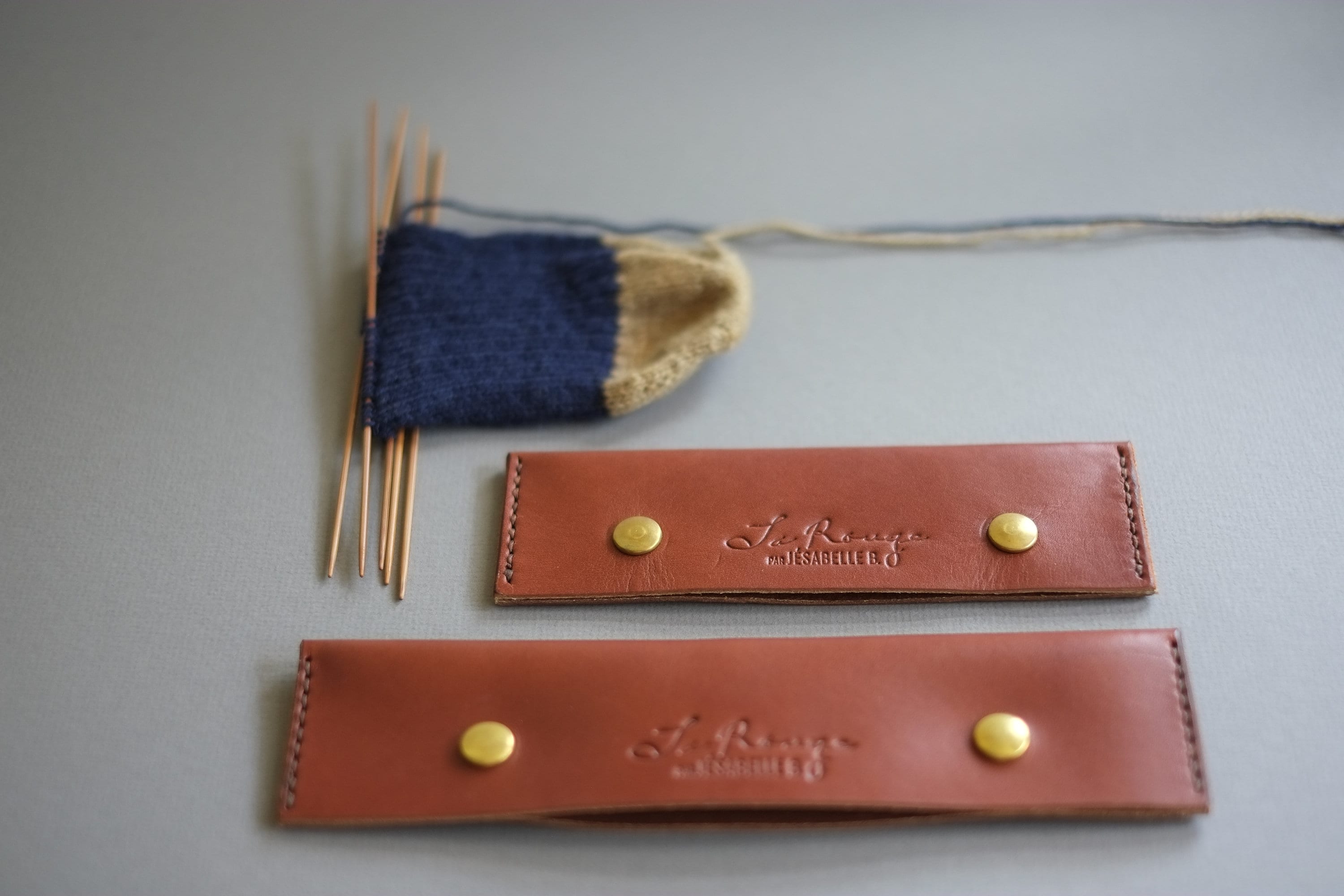 Leather DPN Cozy Brown Leather Needle Case Knitting Needle - Etsy