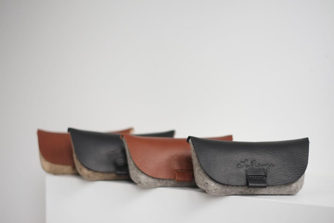Leather Felt Half-moon Notion Case, Crochet Hook Case - Etsy