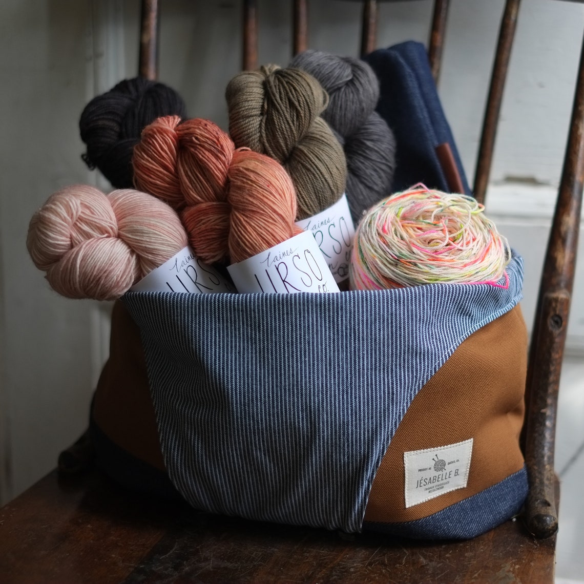 Large Project Bag Large Knitting Bag Knitting Wristlet - Etsy