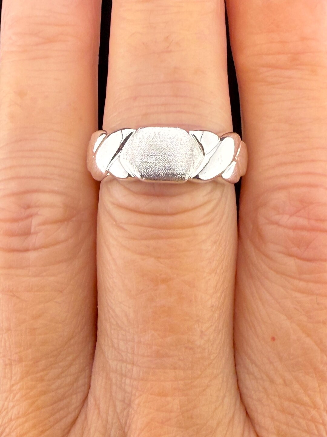 Vintage Sterling Silver Unisex Band Ring, Signed FAS Stacking Size 7 - Etsy