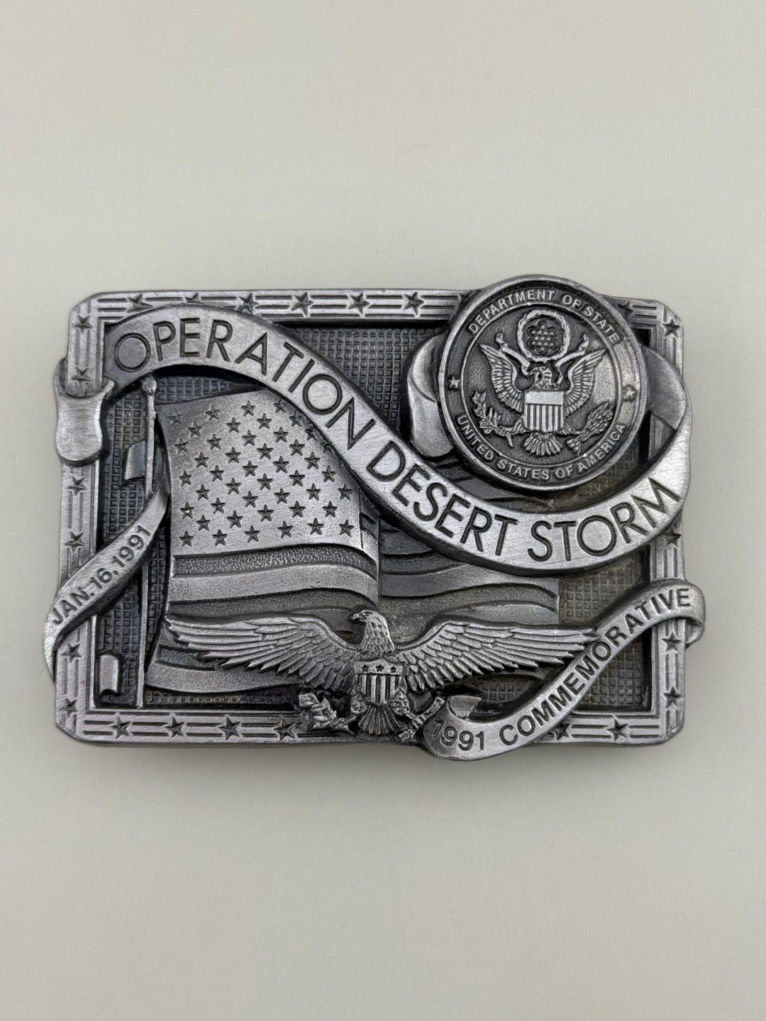 Operation Desert Storm 1991 Commemorative Belt Buckle | Limited Edition ...