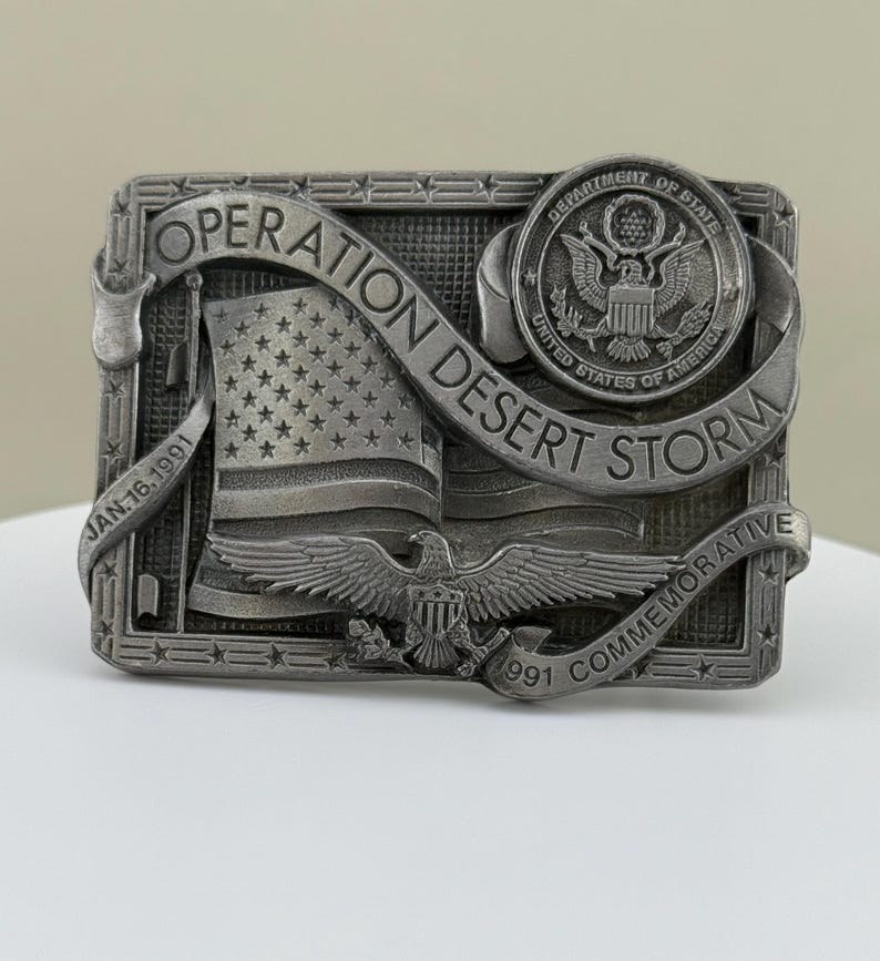 Operation Desert Storm 1991 Commemorative Belt Buckle | Limited Edition ...