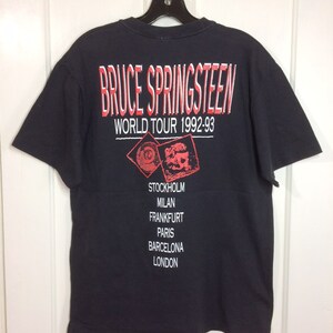1990s Bruce Springsteen World Tour 1992-93 T-shirt Tag Size L - Etsy