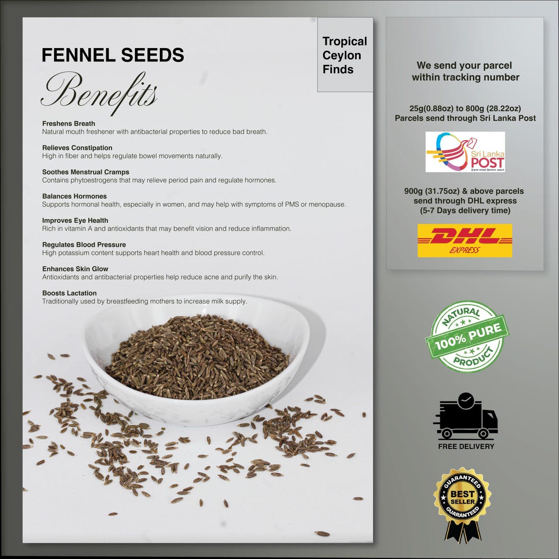 Organic Fennel Seeds: Sri Lankan Spice, Freshly Harvested - Etsy