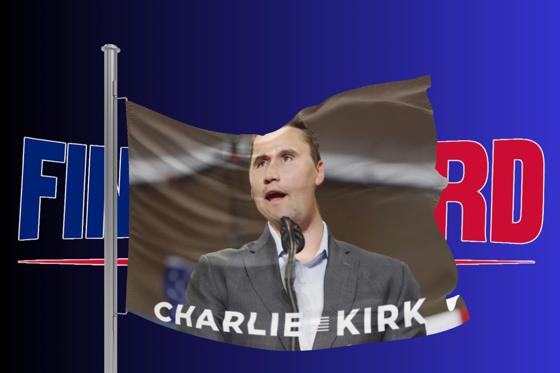 Bandera de Charlie Kirk - Turning Point USA, bandera RIP Charlie Kirk ...
