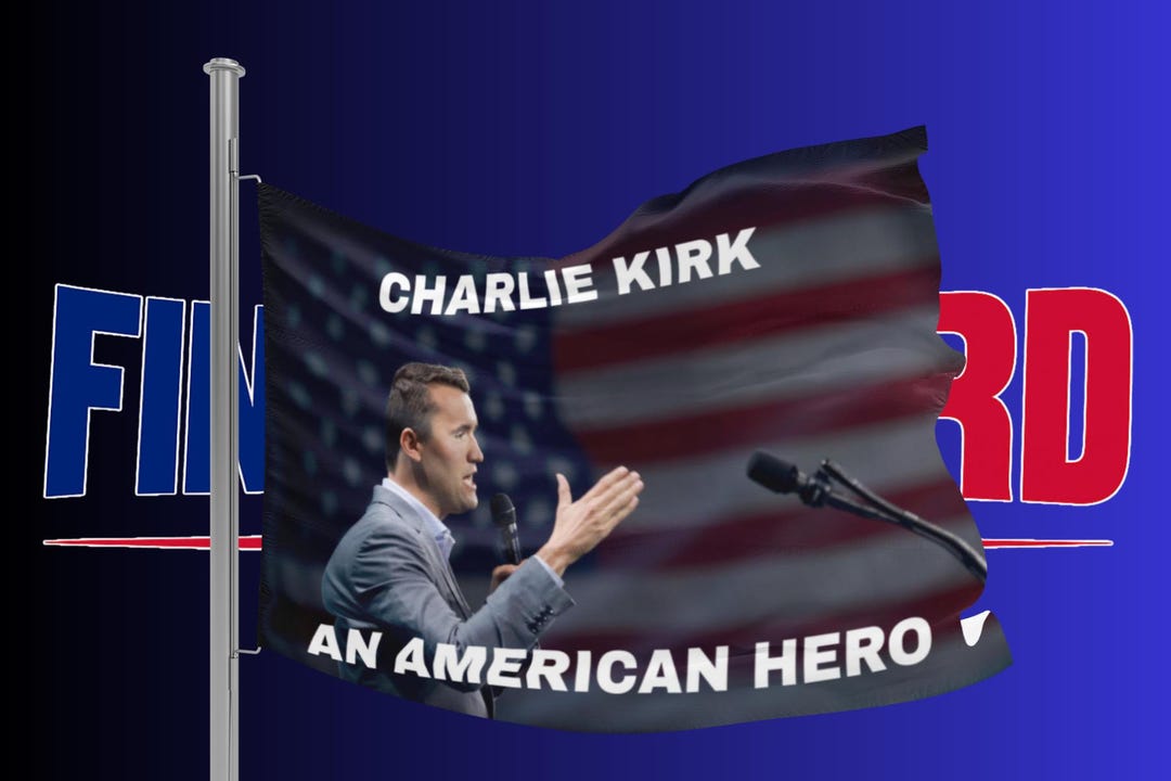 Bandera de Charlie Kirk - Turning Point USA, bandera RIP Charlie Kirk ...