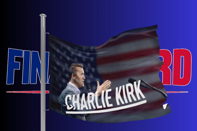Bandera de Charlie Kirk - Turning Point USA, bandera RIP Charlie Kirk ...