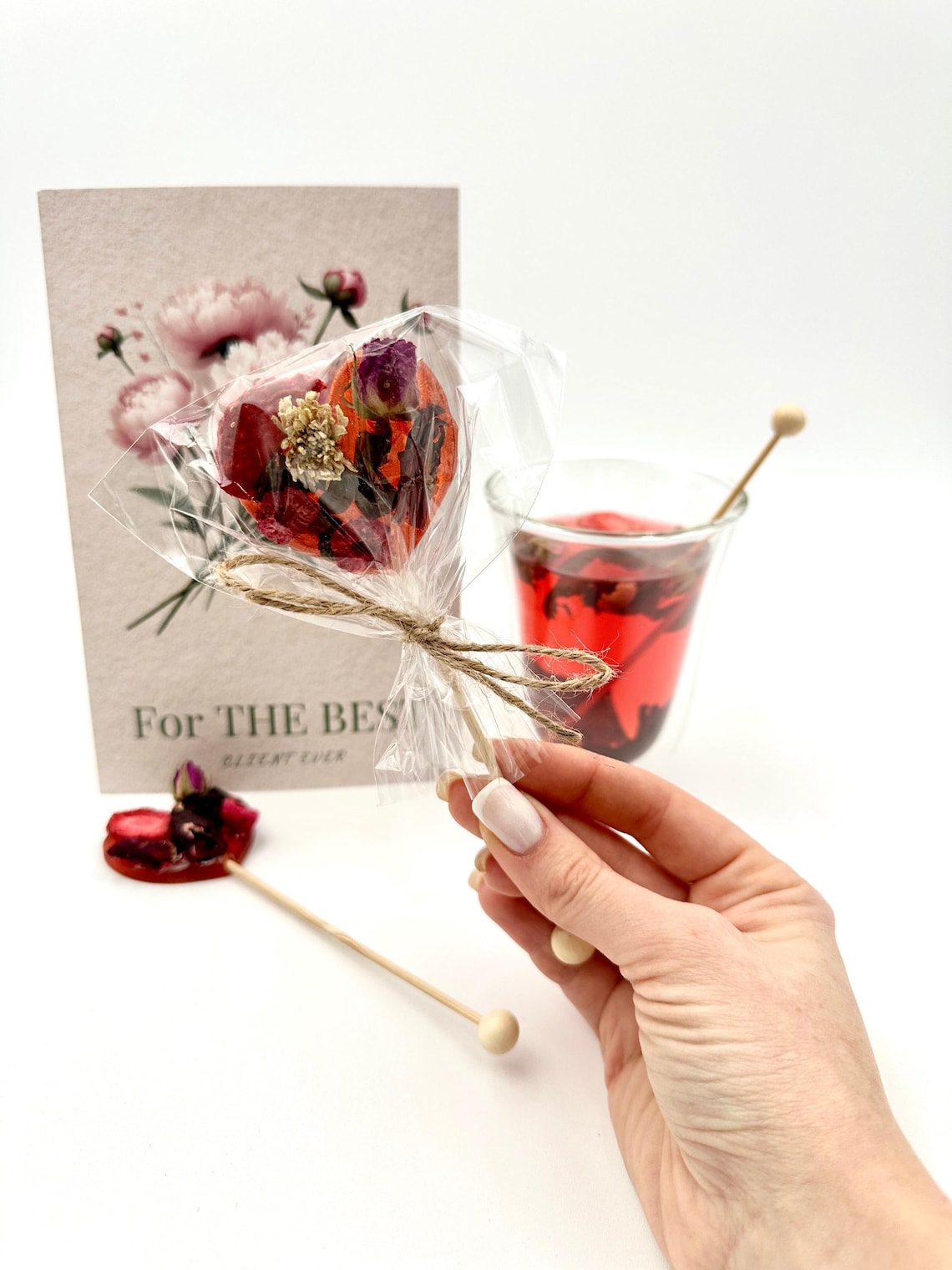Handcrafted Tea Lollipop With Card: Client Gift Set - Etsy
