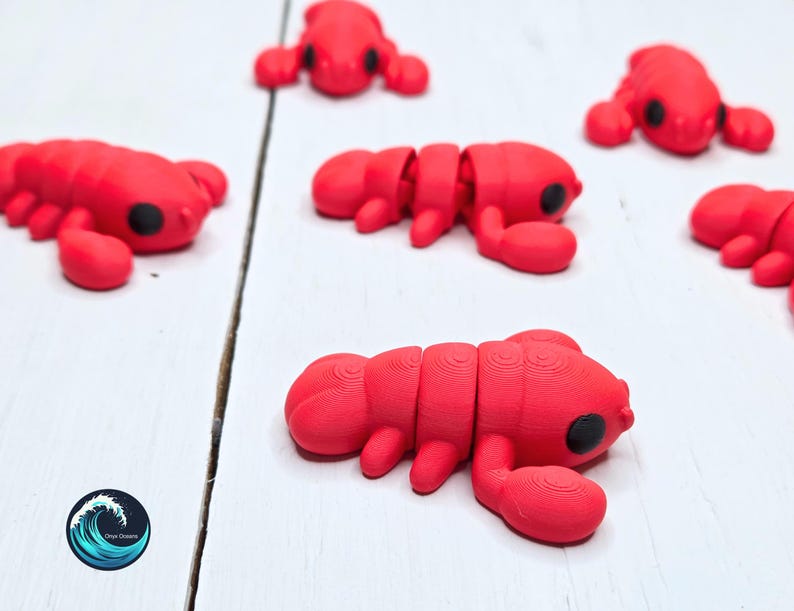 Flexi Lobster Fidget Toy: 3D Printed Articulated Crustacean - Etsy